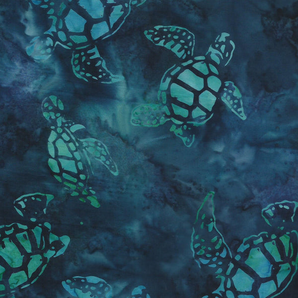 Navy Sea Turtle Batik Maxx Scrub Hat - MedHedzz Surgical Designs